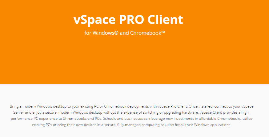 vSpace Pro Client